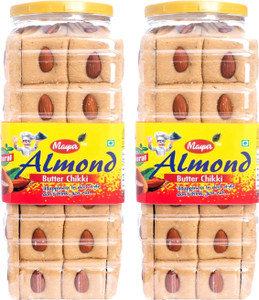 mayur Badam Chikki Jar - 1 kg, Just Like Home Made Chikki (Crispy & Crunchy) - 50 Pcs Plastic ...