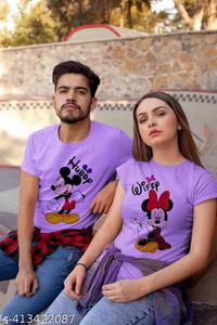 dione fashion Colorblock Couple Round Neck Multicolor T-Shirt - Buy dione fashion Colorblock ...