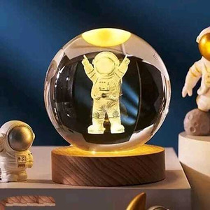 BITSY BLOOM 3D Crystal Ball Lamp|Night Light with Wooden Base| Table Lamp Price in India - Buy ...