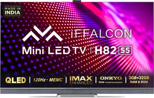 iFFALCON by TCL H82 139 cm (55 inch) QLED Ultra HD (4K) Smart Android TV with Google Assistant ...