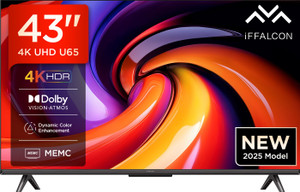 iFFALCON by TCL U65 108 cm (43 inch) Ultra HD (4K) LED Smart Google TV 2025 Edition with MEMC ...