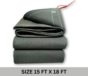 TOUGH STACKS Canvas Tarpaulin | 100% Waterproof 600 GSM |UV Resistant 15Ft X 18Ft Tent - For ...