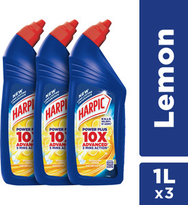 Harpic Power Plus Lemon Liquid Toilet Cleaner 1L Lemon Liquid Toilet Cleaner Price in India ...