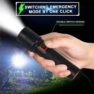 FINARO Metal Torch Rechargeable Light-Zoomble Charging Led Water Proof Led Torch Price in India ...