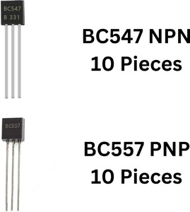 Charohm BC547 NPN Transistor and BC557 PNP Transistor 10 Each Pack of 20 NPN Transistor Price in ...