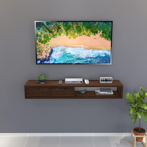 WOOD UMERA Wall Mount Slider TV Unit/TV Unit with Set Top Box Stand/TV Stand Unit/ Engineered ...
