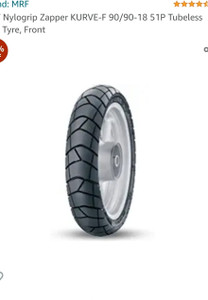 MRF 90 90 18 kurve tube less 90 90 18 tubeless Front Two Wheeler Tyre Price in India - Buy MRF ...