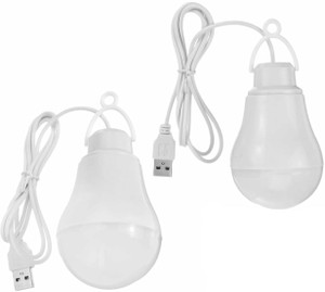 icall BBD 2 USB LED Bulb 5 Watt 6 Volts Bright Light Reading Lamp for Outdoor Camping Used with ...