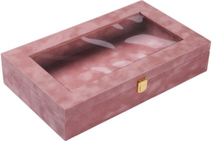 NICE PACKAGING Suede trunk box with window (12.5x7.5x2.5inch, Hamper-088) Multi Use Vanity Box ...