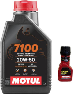 MOTUL 7100 4T 20W-50(1litre) +Engine flush(50ml) COMBO Full-Synthetic Engine Oil Price in India ...