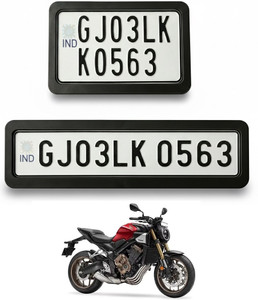 spaziogold Honda CB650R Premium Metal Number Plate Frame Bike Number Plate Price in India - Buy ...