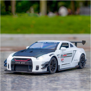 DEUSON ECOM 132 Scale Model Nissan R35 Supra Diecast Metal Car Light Sound Pull Back Toy Car ...