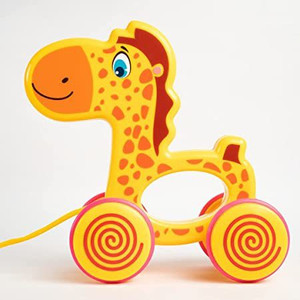zhirk Gary The Giraffe Pull Along Toy to Walk & Play Infant and Preschool Toys - Gary The ...