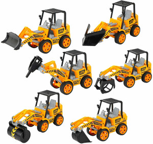 PRIMEFAIR Construction Vehicles Set, 6 Pack DIY Take Apart Toys ...