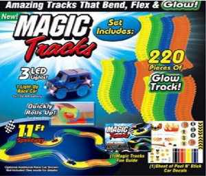 NIJEK STORE Magic Race Bend Flex and Glow Tracks Long Flexible Tracks Car Play Set for Kids ...