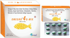 CARE Omega 3 Ginkgo Biloba & Antioxidant Omegro-4G Mix softgel cap pack of 5 Price in India ...