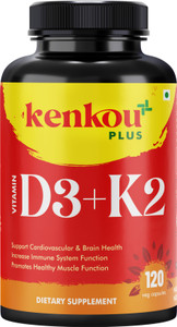 KENKOU Vitamin D3 + K2 capsules Vitamin K2-7 to Support Bone & Heart Health Price in India - Buy ...