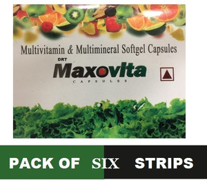 Drt CUREWELL PHARMA MAXOVITA MULTIVITAMIN BODY SUPPLEMENT CAPSULE (6*10CAPS) Price in India ...