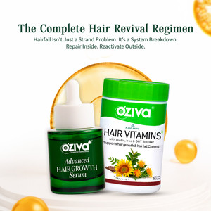 OZiva Hair Vitamins (with Biotin & Iron)for Hair Regrowth & Advanced Hair Growth Serum Price in ...
