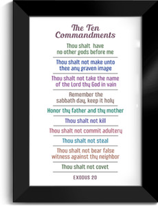 ELBEN CREATIVES The Ten Commandments. - Exodus 20 / KJV / Bible Verses ...