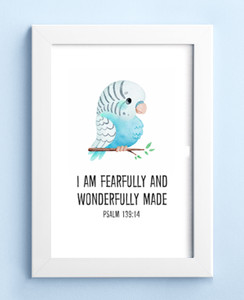 ELBEN CREATIVES Kids Bible Verse Frame: I am fearfully and wonderfully ...