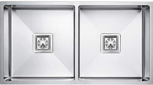 Genko 304 GRADE STAINLESS STEEL KITCHEN SINK 37" x 18" x 10" HANDMADE MATT FINISH DOUBLE BOWL ...