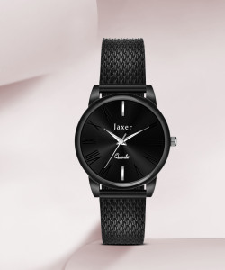 Jaxer Black Mesh Band Analog Watch - For Women - Buy Jaxer Black Mesh Band Analog Watch - For ...