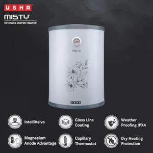 USHA SWH MISTY 25L GREY MAGNOLIA 25 L Storage Water Geyser Price in India - Buy USHA SWH MISTY ...