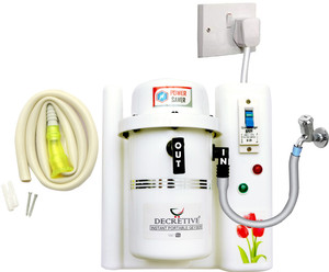 DECRETIVE 1 L Instant Water Geyser (3000 Watt 1 Litre Storage Portable Instant Water Heater ...