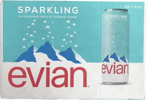 Evian Sparkling Carbonated Natural Mineral Water 330ml Can (Pack Of 24) Mineral Water Price in ...
