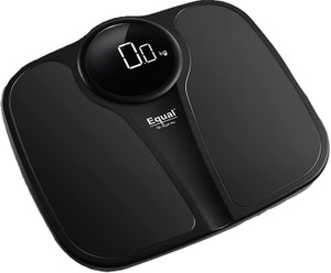 Equal Digital Personal Body Weighing Scale, ABS Build Electronic Weight Machine -Black Weighing ...