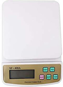 The Baking Therapy Portable Electronic Kitchen Digital Weighing Scale (10 Kg-SF 400A) - White ...