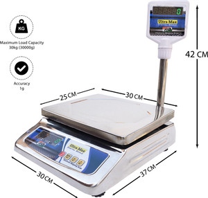 ULTRA MAX SS Weighing Scale 30 KG Pole 30 Kg Double Display Weighing Scale Price in India - Buy ...