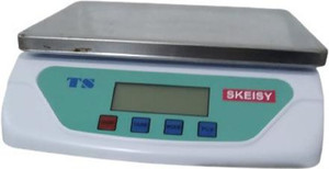 Skeisy TS500 steel plate kitchen weighing scale 30kg white with adapter Weighing Scale Weighing ...