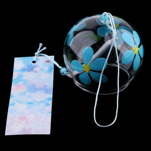 BNF Japanese Style Glass Windchime Hanging Blessing Bells Home Wind Chimes 17 Glass Windchime ...