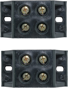 Ovicart 2 Way 60A Bakelite Connector Strip Black Screw Terminal Connection Block 2 pcs 2 Way ...