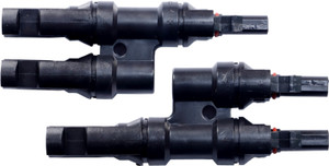 SUNXO SOLAR 2 in 1 MC4 T2 Y Branch Connector For Solar Panel (2 Pair) Branch Connector Wire ...