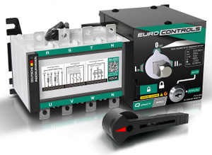 Euro Controls Q-Pact Pro ATS 400A 4 POLE Heavy Duty Auto Transfer Switch Dual Source - Motorized ...