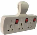 jamunesh 3+3 Extension Box Direct Plug in with Individual Switch Three ...