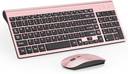 Topmate KM9000 Ultra Slim Keyboard and Mouse Set for Laptop Wireless ...