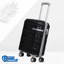 JACY LONDON Hard Sided PP 8 Wheel Spinners, with Telescopic Steel ...