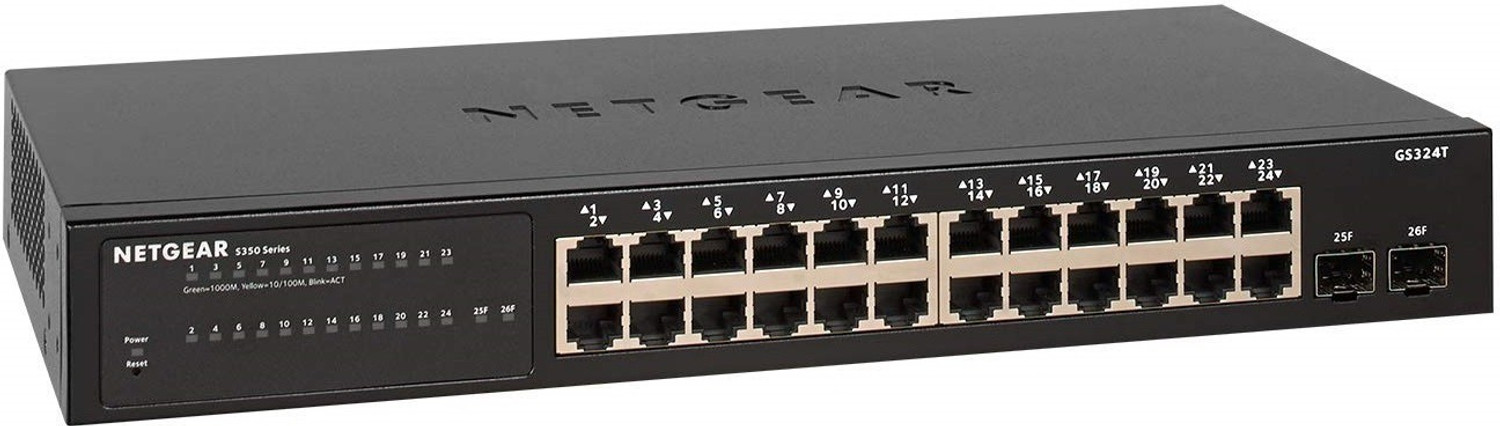 NETGEAR GS324T-100EUS 24 Ports 1000 Mbps Smart Network Switch - NETGEAR ...
