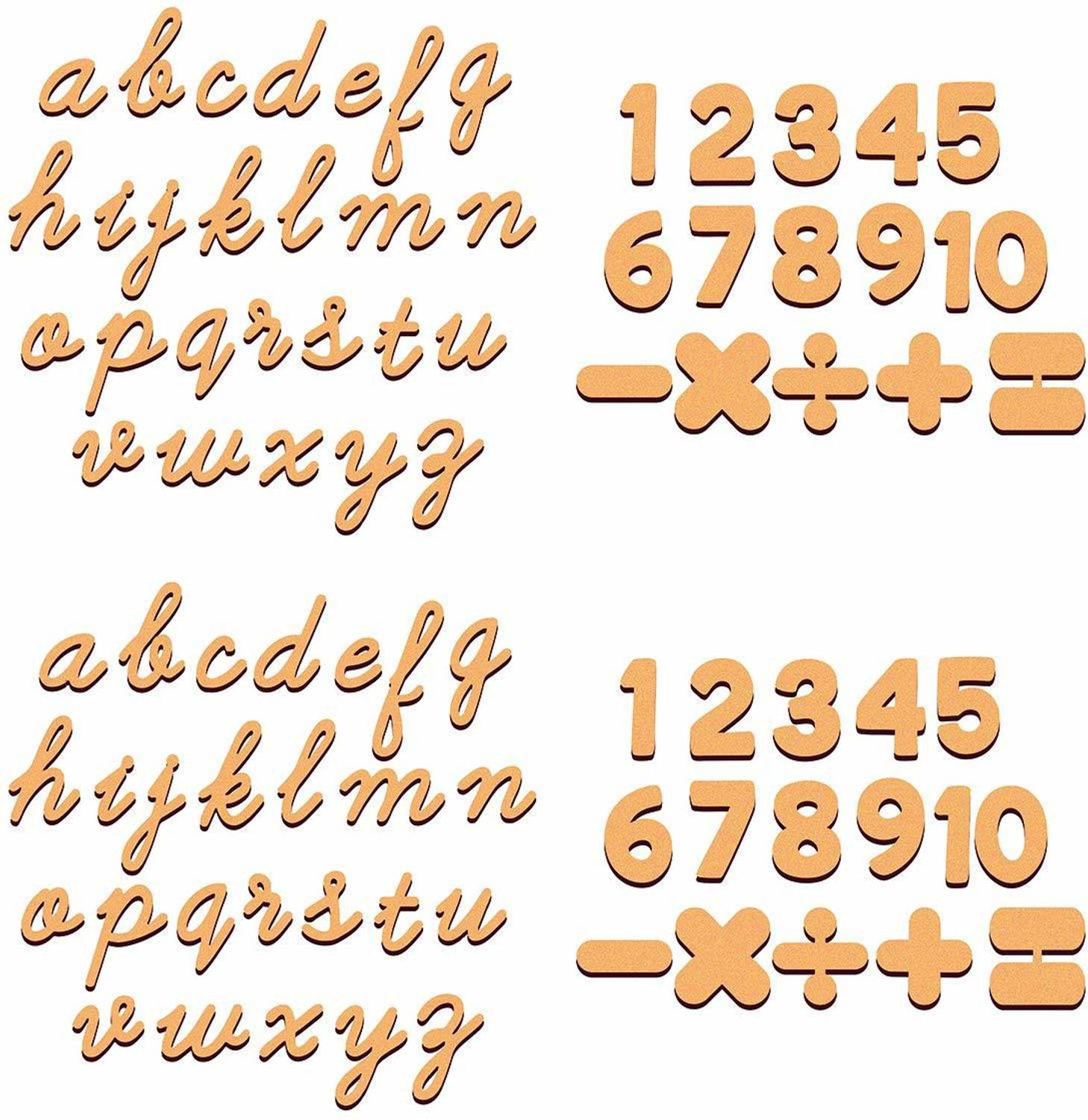 cursive alphabet numbers