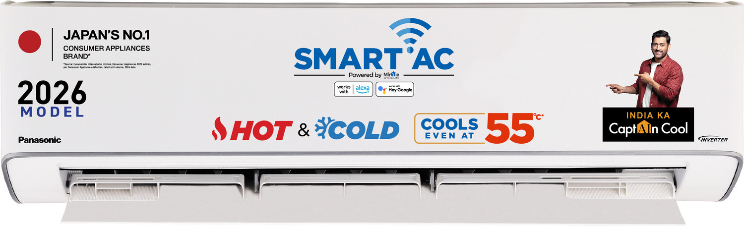 Panasonic 2026 Model 1.5 Ton 3 Star Hot and Cold Split Inverter with Wi ...
