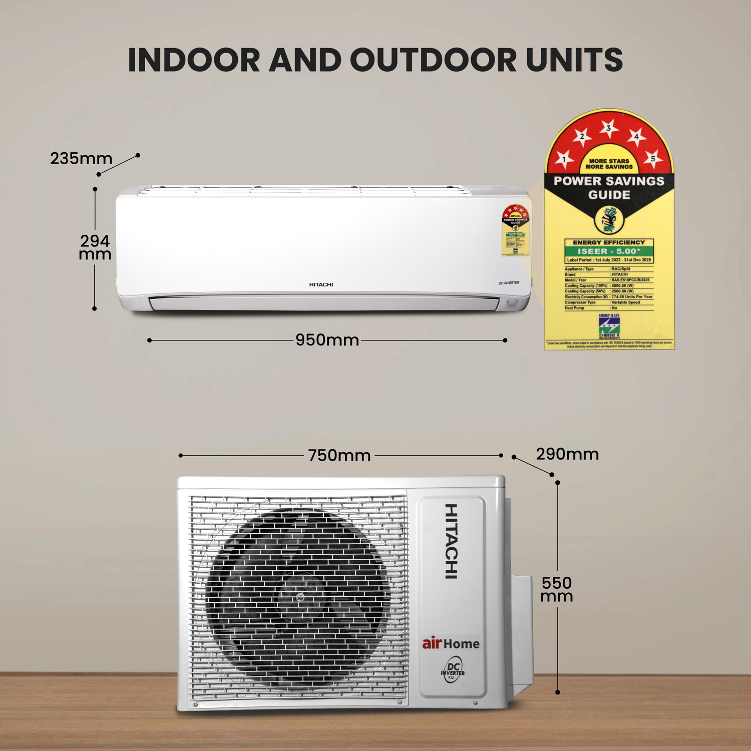 Hitachi 2025 Model 1.5 Ton 5 Star Split Inverter AC - Price History