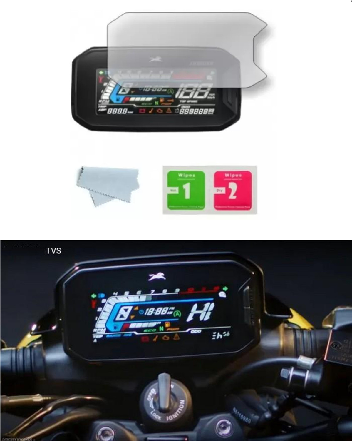 GRILLO Meter Display Screen Protector For TVS Raider Bike (TVS) Bike ...