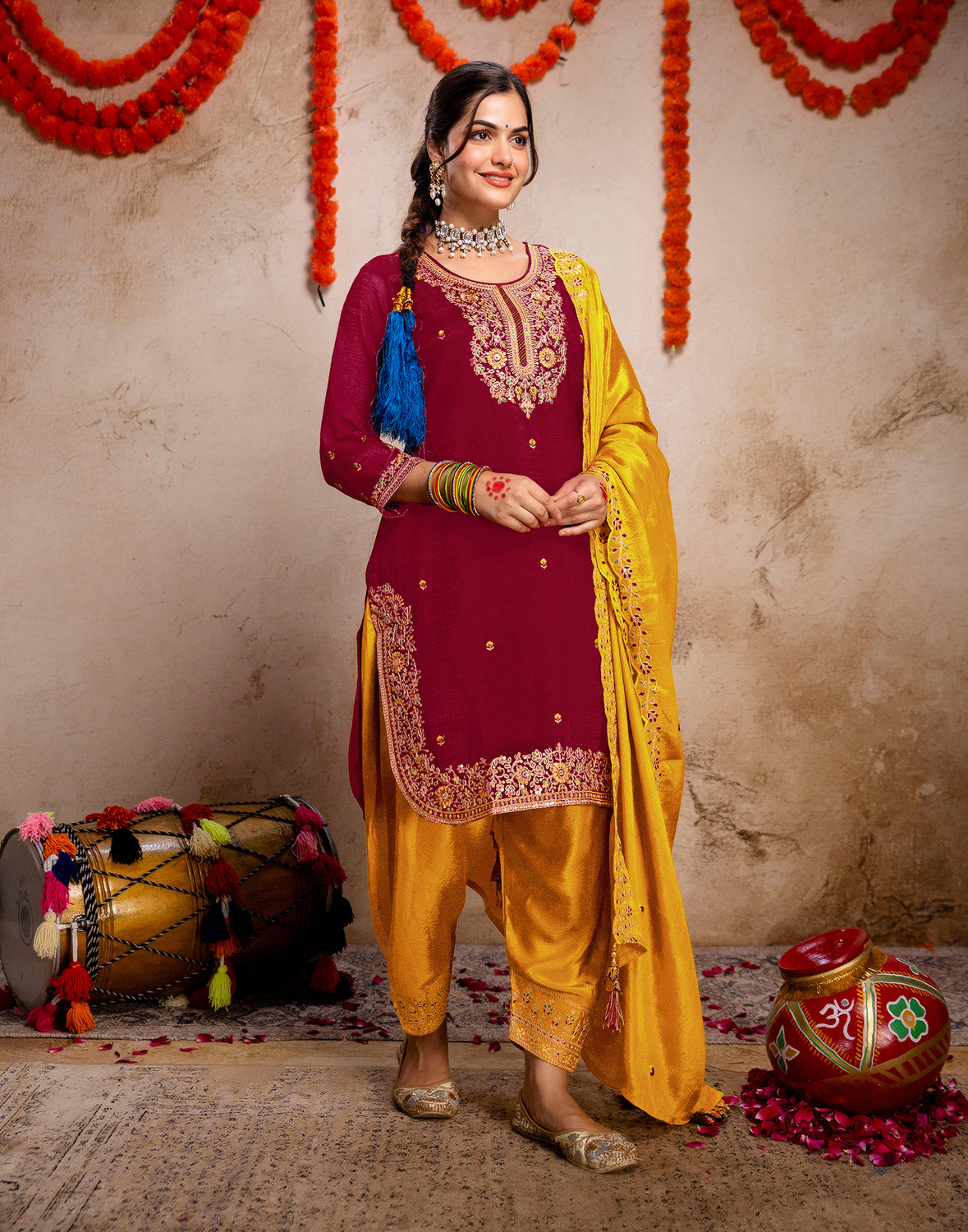 Skylee Women Viscose Rayon Kurta Patiala Dupatta Set - Price History