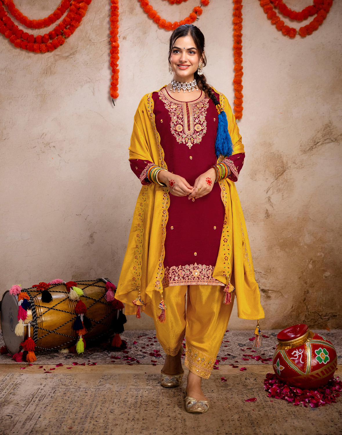 Skylee Women Viscose Rayon Kurta Patiala Dupatta Set - Price History