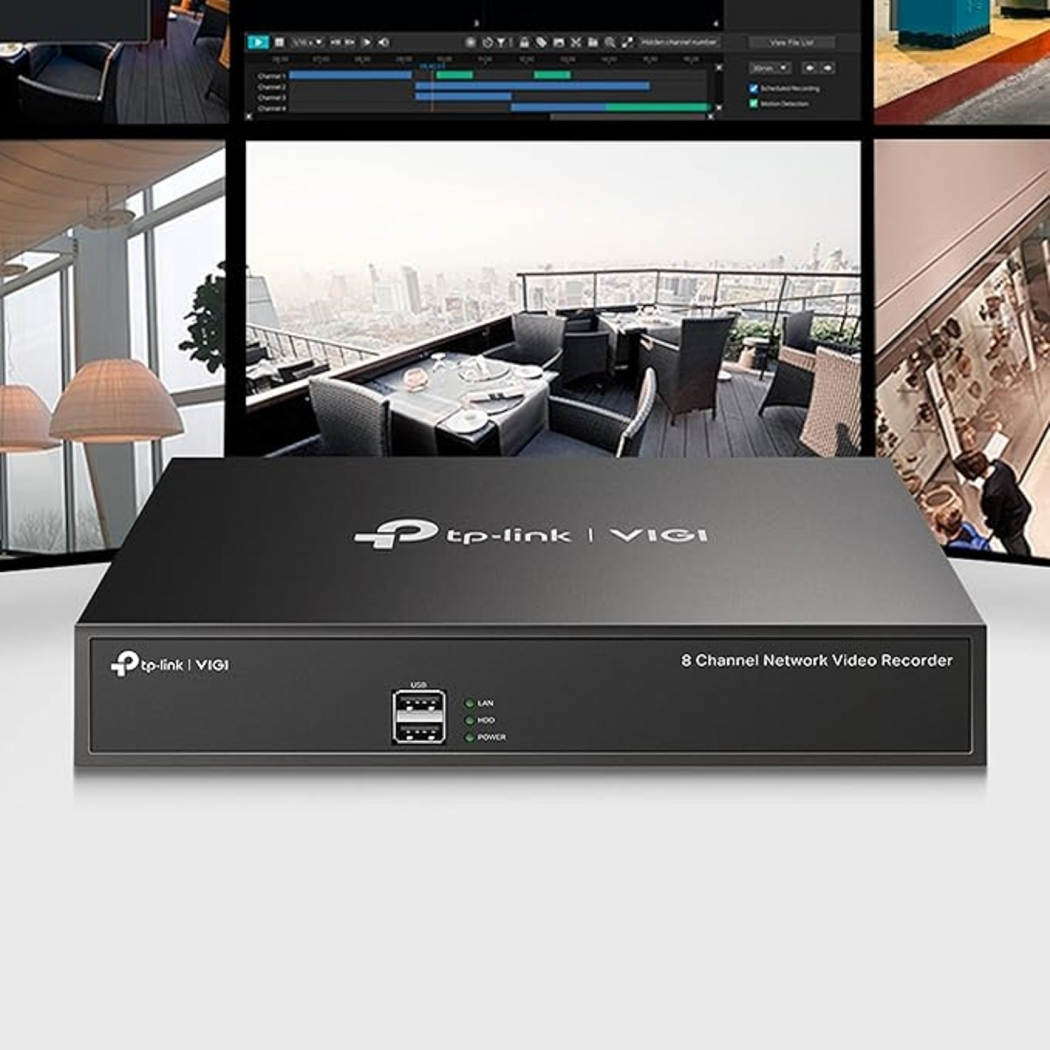 TP-Link VIGI NVR1008H VIGI 8 Channel NVR 80 Mbps Video Access Bandwidth ...