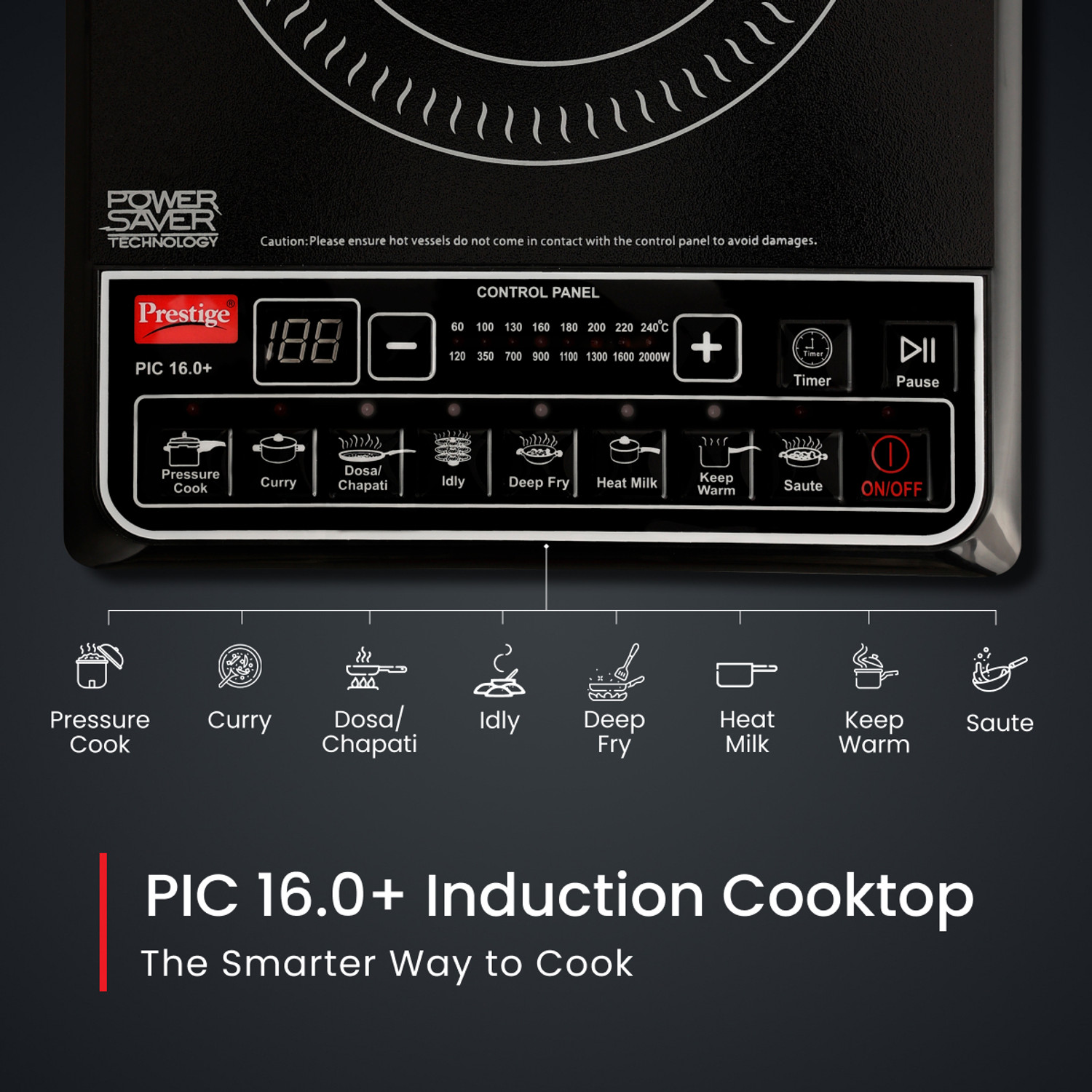 Prestige 2000 W Induction Cooktop Push Button - Price History